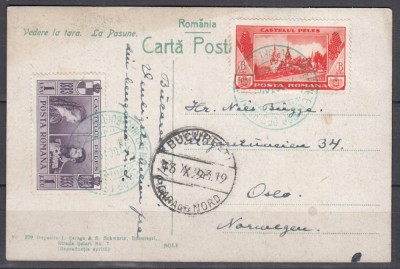 ROMANIA 1933 LP 105 SEMICENTENARUL CASTELULUI PELES/ CARTE POSTALA ...