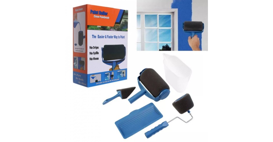 Set Vopsit Zugravit Paint Roller cu Rezervor, Trafalet Profesional ...