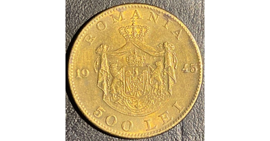 ROMANIA 500 LEI 1945 BRONZ / MONEDA DIN IMAGINI.. | Okazii.ro