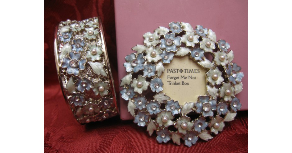 CASETA METAL CU EMAIL ANGLIA CU LOCAS PENTRU POZA DECOR FLORI DE NU MA ...