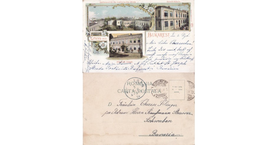 Bucuresti -Baratia, Institutul Sf. Maria,Sf.Iosif-litofrafie ...