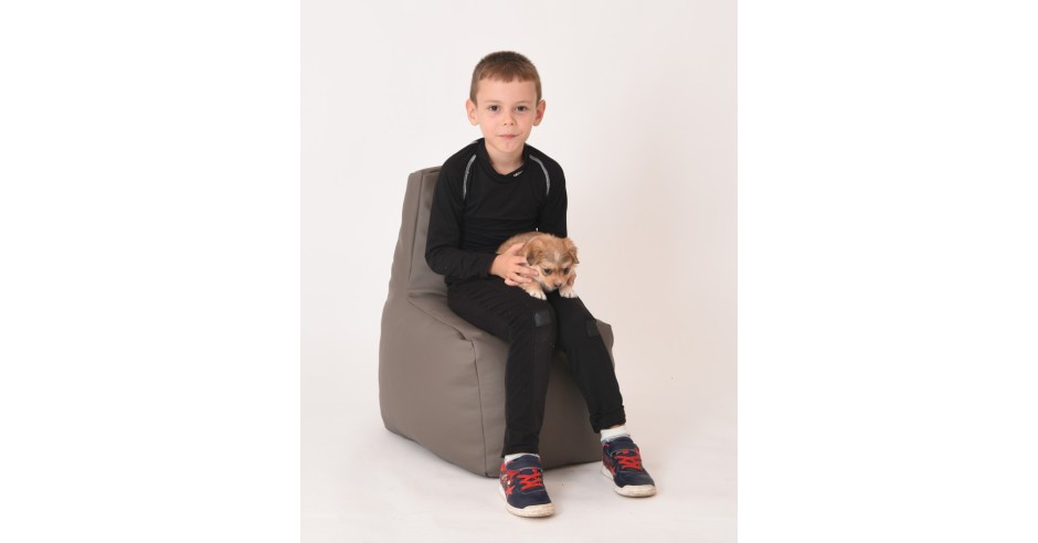 Fotoliu Puf tip Scaun pentru copii (2-8 ani) Sunlounger Junior - Dark ...