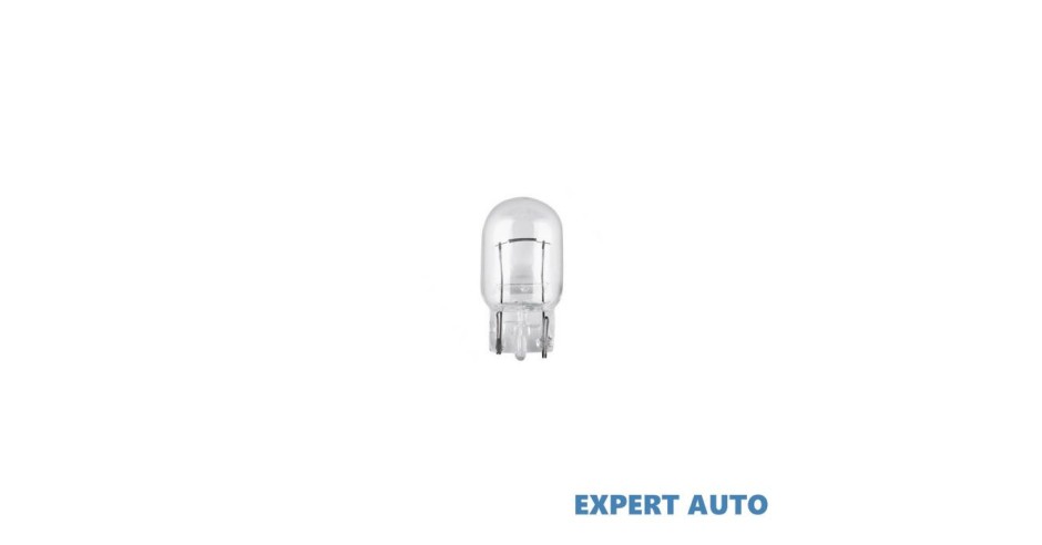 Bec auto T20 12V 21W Halogen, Soclu W21/5W, Lumina Galbena, AMIO/OSRAM ...
