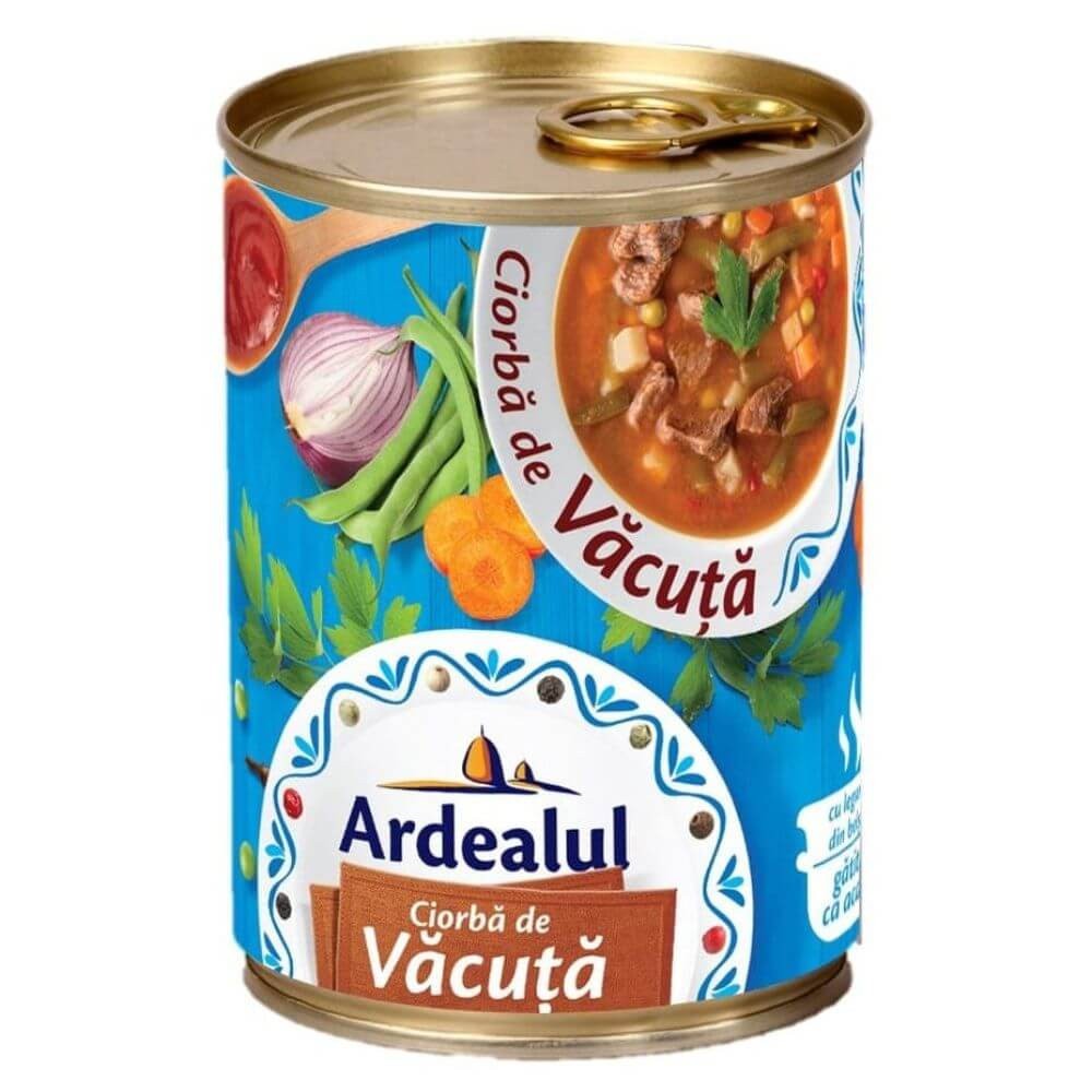 Ciorba de Vita Ardealul, 400 g, Conserva cu Ciorba de Vita, Conserva ...