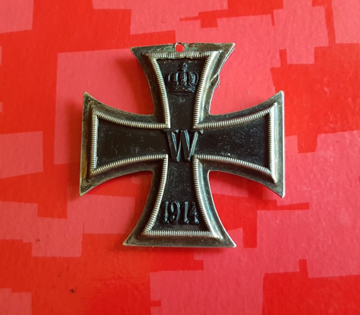 G282-WW1-CRUCEA DE FIER 1813-1914 original autentica cu defect la ...