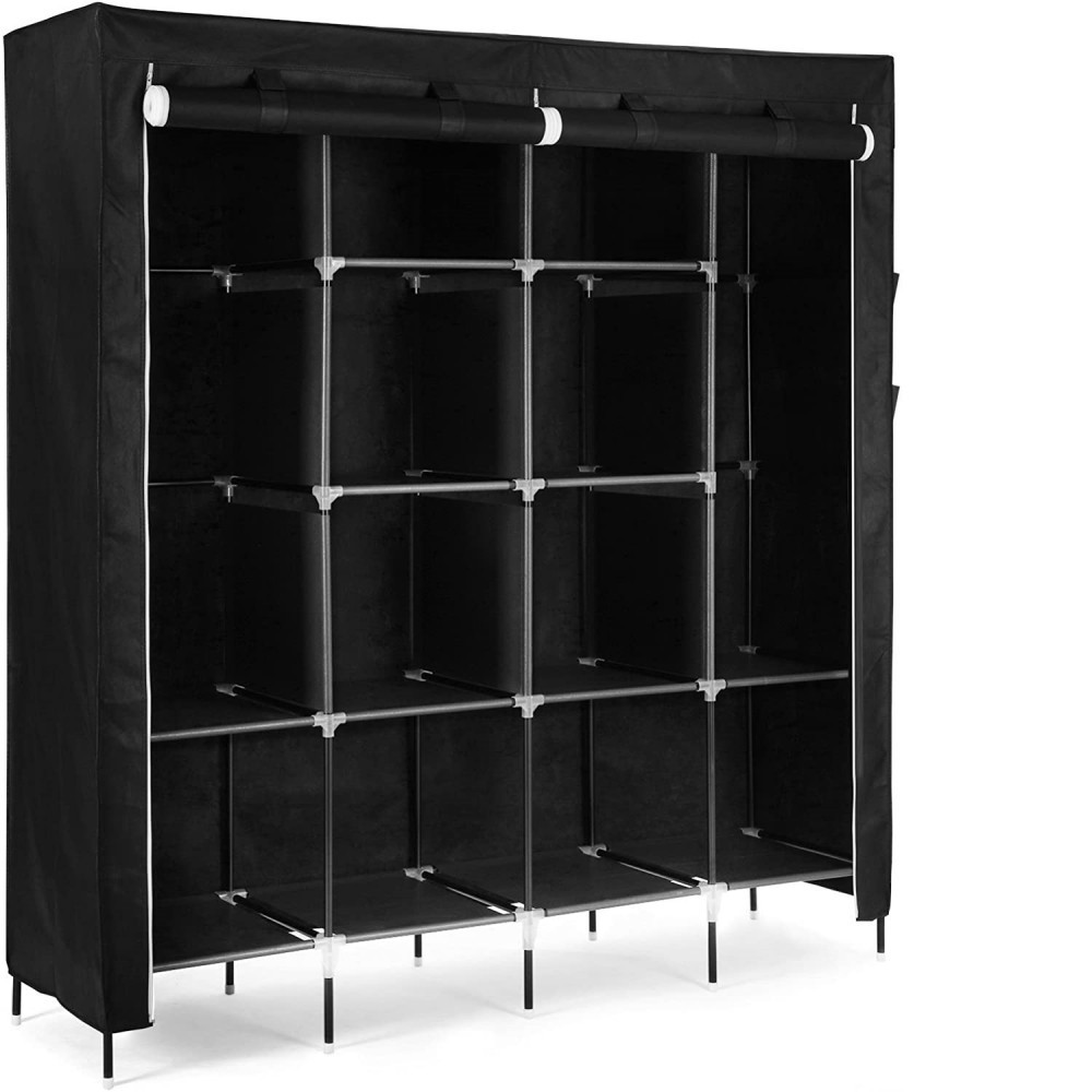 Dulap pentru haine Deluxe cu 4 compartimente, Pliabil, Negru | arhiva ...