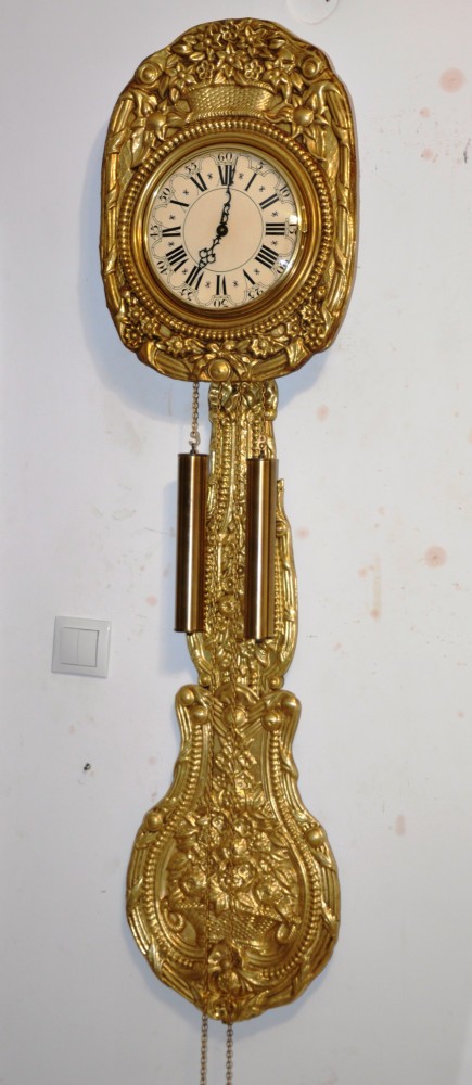 Ceas de perete cu pendula si 2 greutati model Comtoise | arhiva Okazii.ro