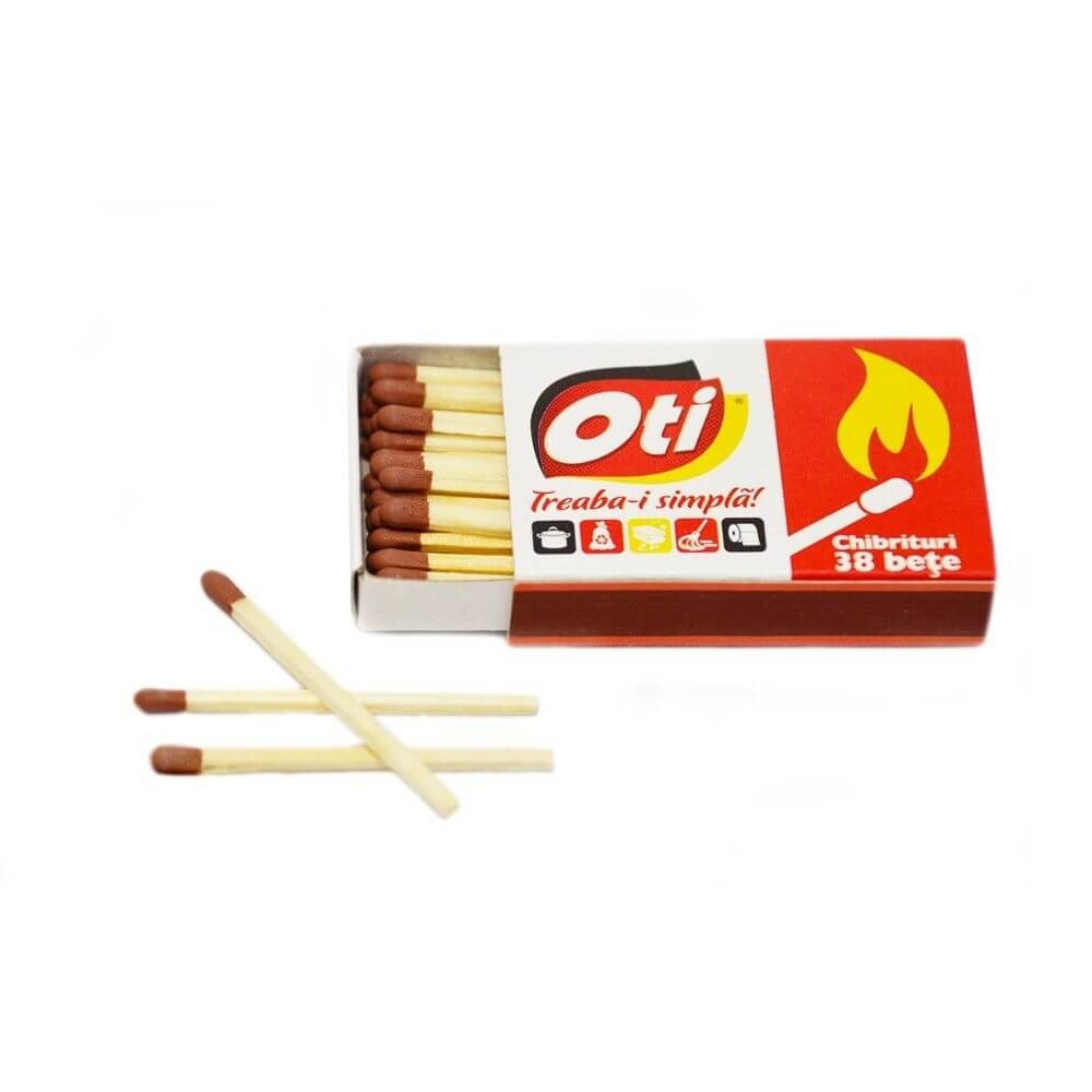 Chibrituri Standard OTI din Lemn, 38 Bete/Cutie, 10 Cutii/Bax ...