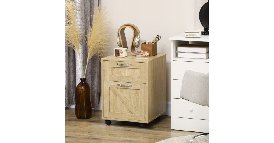 Dulap de dosar vertical Vinsetto, Dulap de fisiere cu 2 sertare cu bare ...