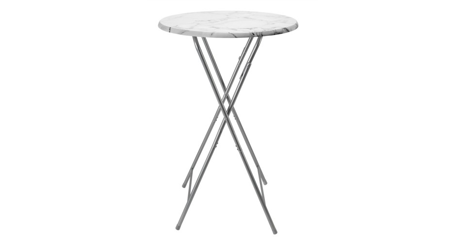 Masa bar aspect marmura, Pliabil, Ø 60 cm | Okazii.ro