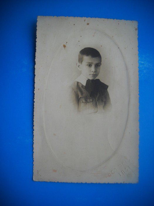 HOPCT 406 Z COPIL / BAIAT-FOTO WEISS IASI -FOTOGRAFIE VECHE TIP CP ...