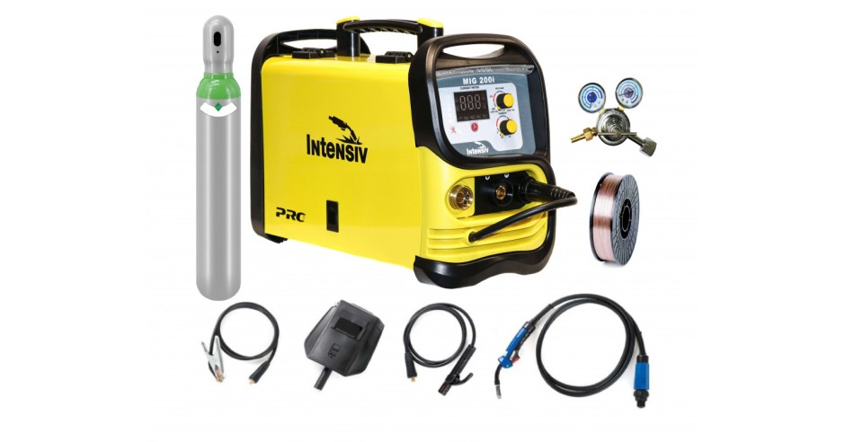 Pachet complet sudura MIG MAG: MIG 200i Intensiv, 230 V, 200 A, Butelie ...