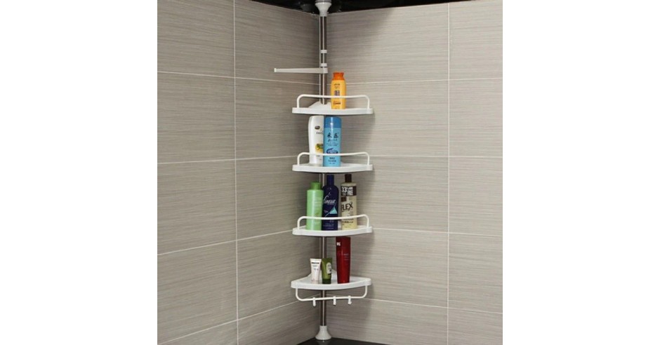 Raft etajera pentru baie si dus, 4 rafturi, inaltime reglabila ...