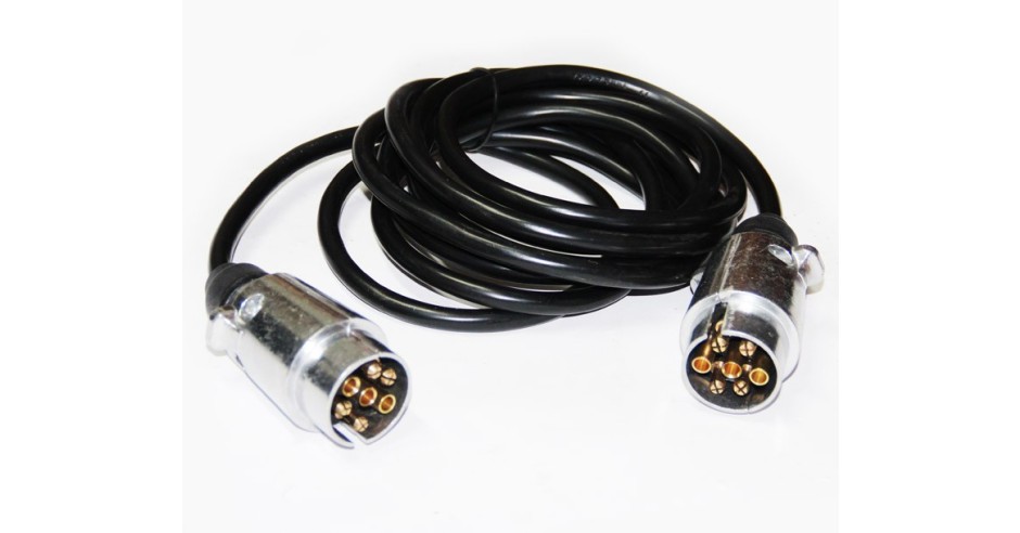 Cablu electric curent flexibil 7 pini cu fisa metal , 3.5 metri, Real ...