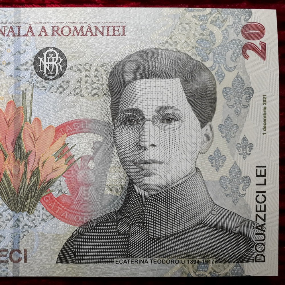 20 lei 2021 Ecaterina Teodoroiu noua bancnota polimer Romania ...