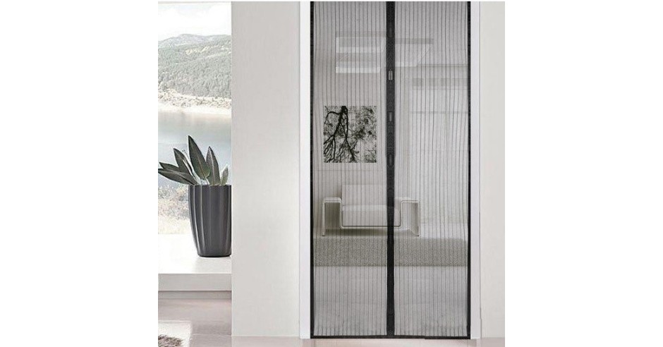 Perdea tip Plasa Anti Insecte cu Inchidere Magnetica Neagra 210X100cm ...