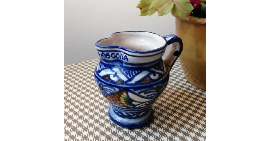 ZM3520- Mic vas decorativ/ latiera- ceramica artizanala- vintage ...