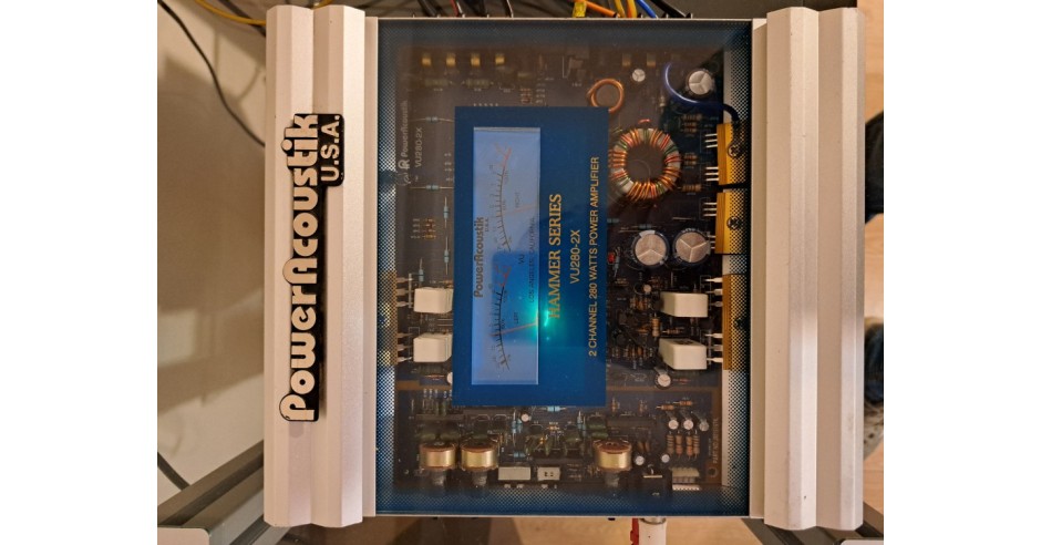 Amplificator auto cu VU-metre Power Akoustik Hammer Series VU-280-2X ...