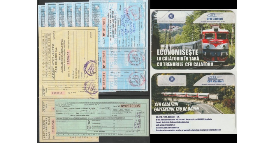 Colectie 430 bilete circulate de tren, CFR, Regio, TFG, carnete cupoane ...