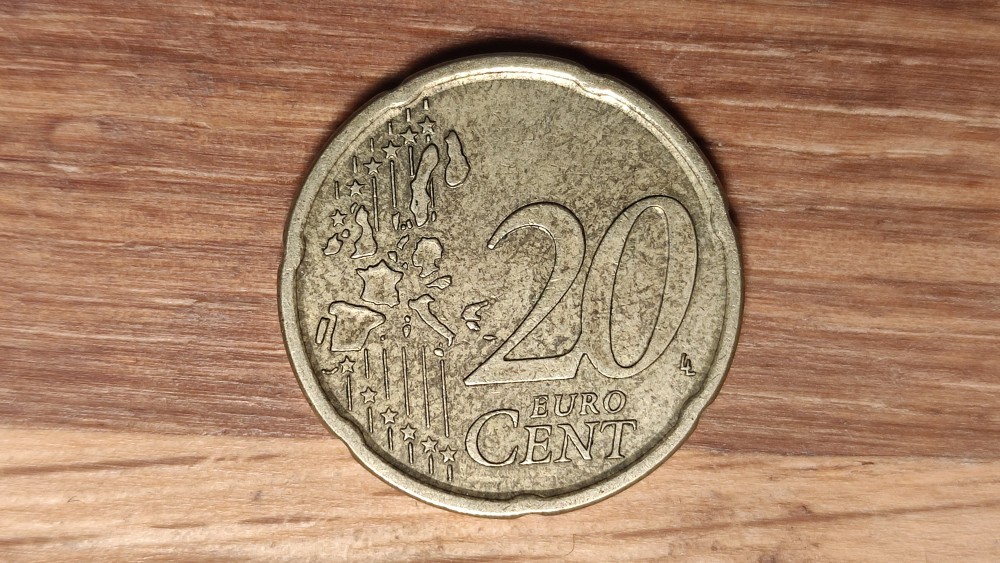 Spania - moneda de colectie - 20 euro cent 1999 - Prima harta a Europei ...