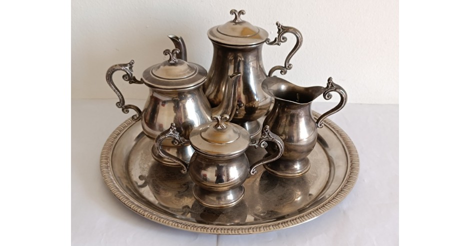 Set antic argintat, pentru cafea | arhiva Okazii.ro