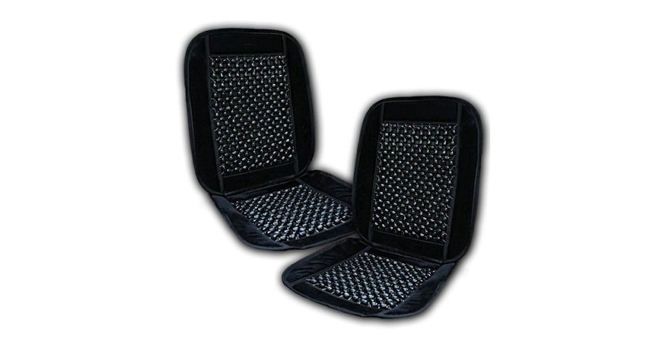 Set 2X Huse Scaune Auto, Perna Scaun Masaj, Cu Bile de Lemn si Plus, De ...