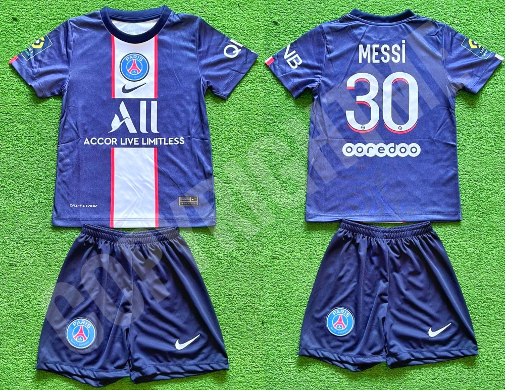 Compleu Echipament fotbal pentru copii PSG MESSI noul model 2022-2023 ...