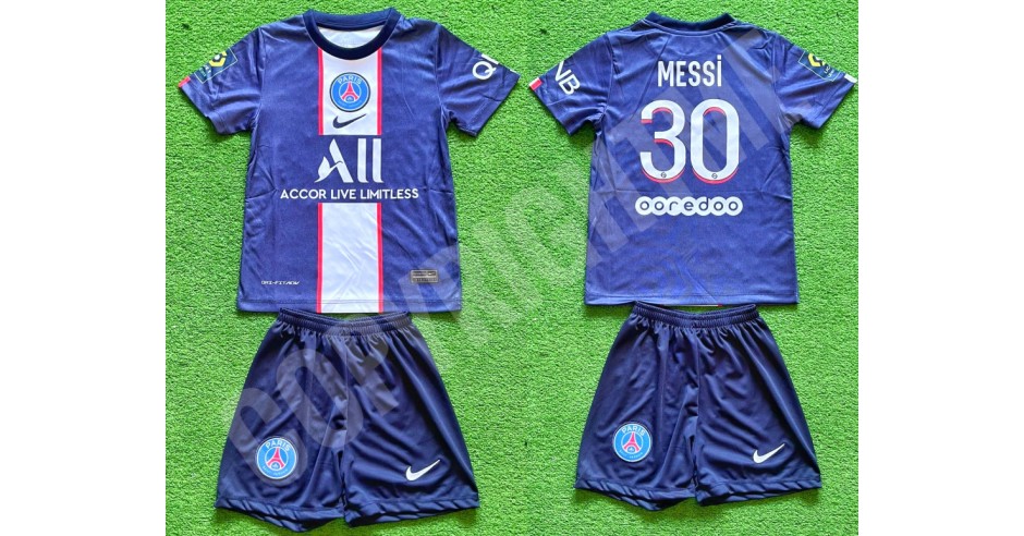Compleu Echipament fotbal pentru copii PSG MESSI noul model 2022-2023 ...