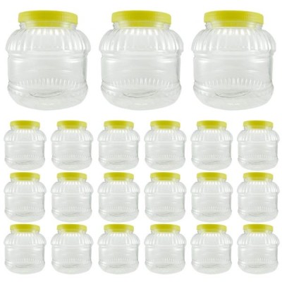 Borcan din plastic cu capac, Pachet 21x3L | Okazii.ro