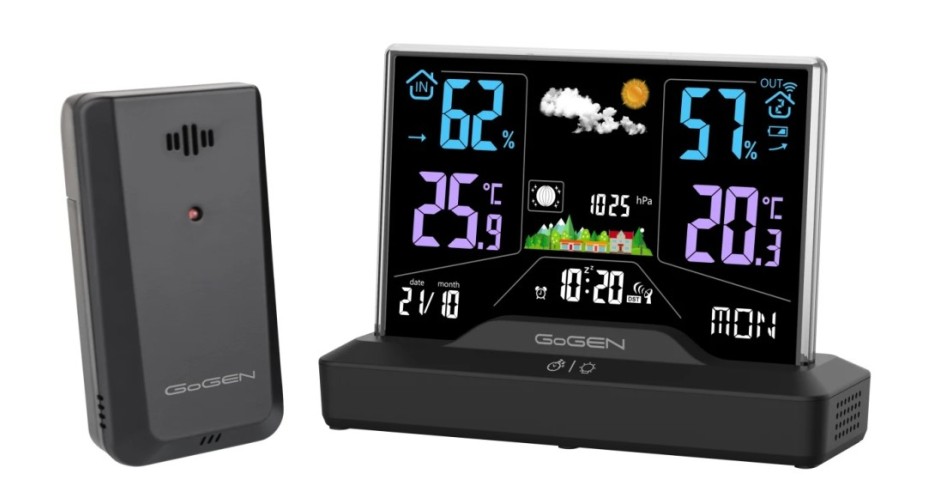 Statie meteo interior-exterior GoGEN ME2000, prognoza animata, LCD ...
