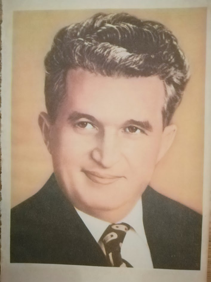 1986 Afis portret Nicolae Ceausescu comunism propaganda epoca de aur ...