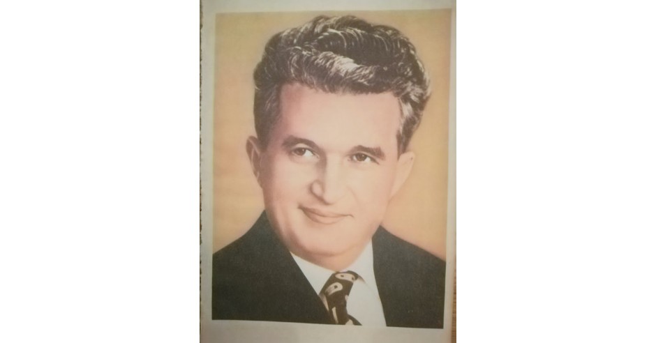 1986 Afis portret Nicolae Ceausescu comunism propaganda epoca de aur ...