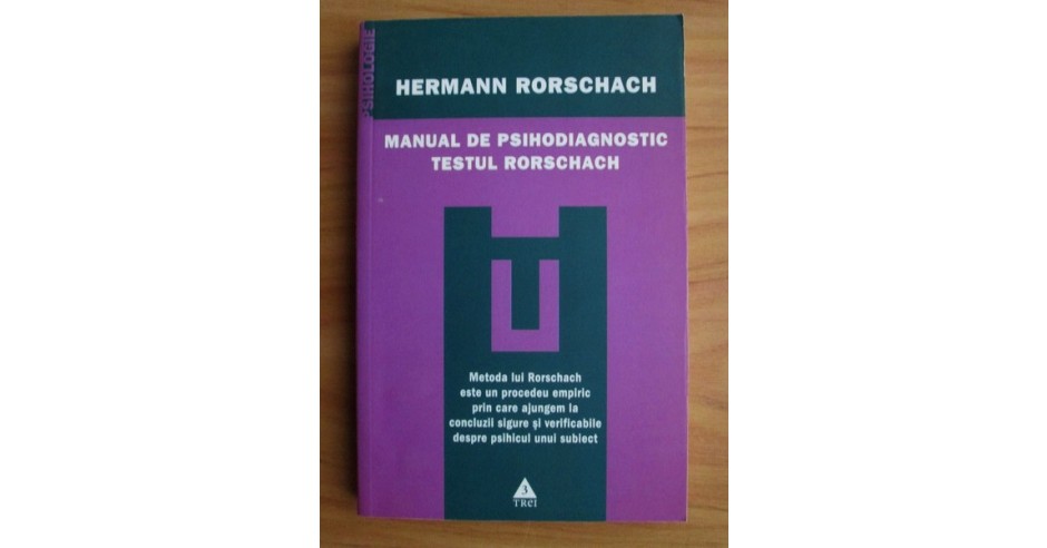 Manual de psihodiagnostic. Testul Rorschach Hermann Rorschach | arhiva ...