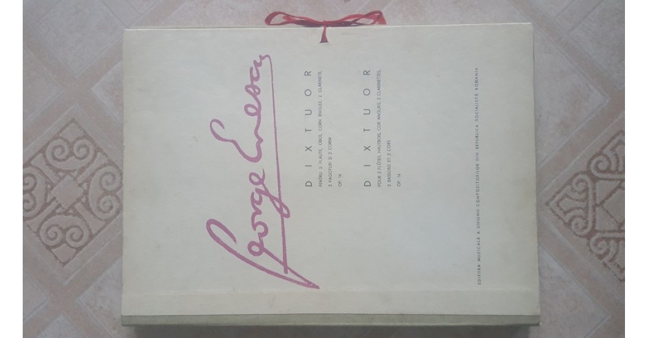 George Enescu OP. 14 DIXTUOR pentru 2 flaute, oboi, corn englez, 2 ...