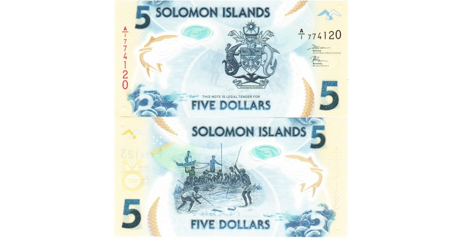 Insulele Solomon 5 Dollars 2019 P-W38(1) Polimer UNC | Okazii.ro
