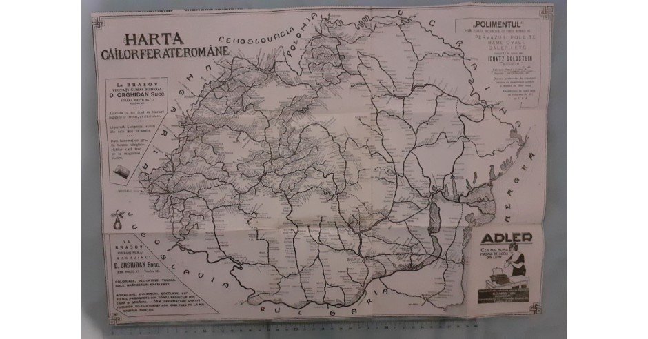 Harta CFR interbelică a României | Okazii.ro
