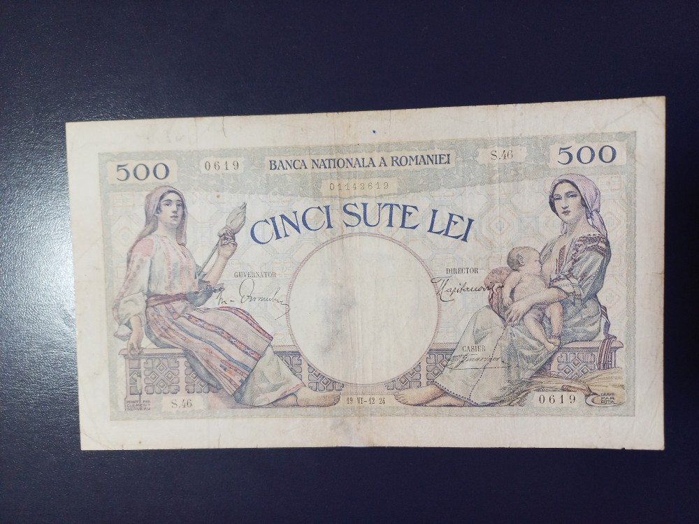Bancnote romanesti 500lei 1924 prima data de emisie | arhiva Okazii.ro