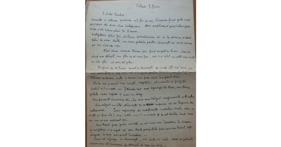 Scrisoare S. Luchian catre Cecilia Vasilescu, transcrisa olograf de ...