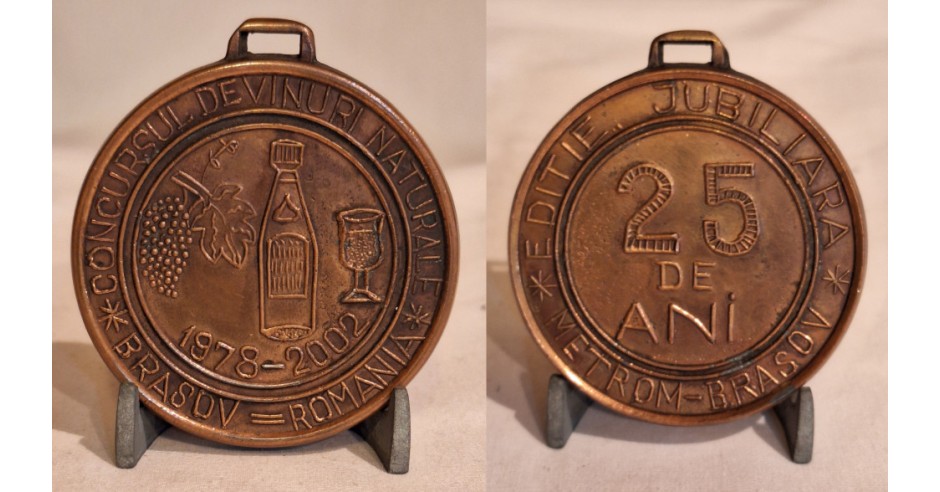 Concursul de VINURI naturale - Metrom Brasov - medalie - placheta rara ...
