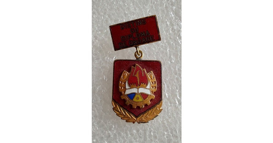 Insigna - medalie pionieri - Distins cu diploma de onoare | arhiva ...