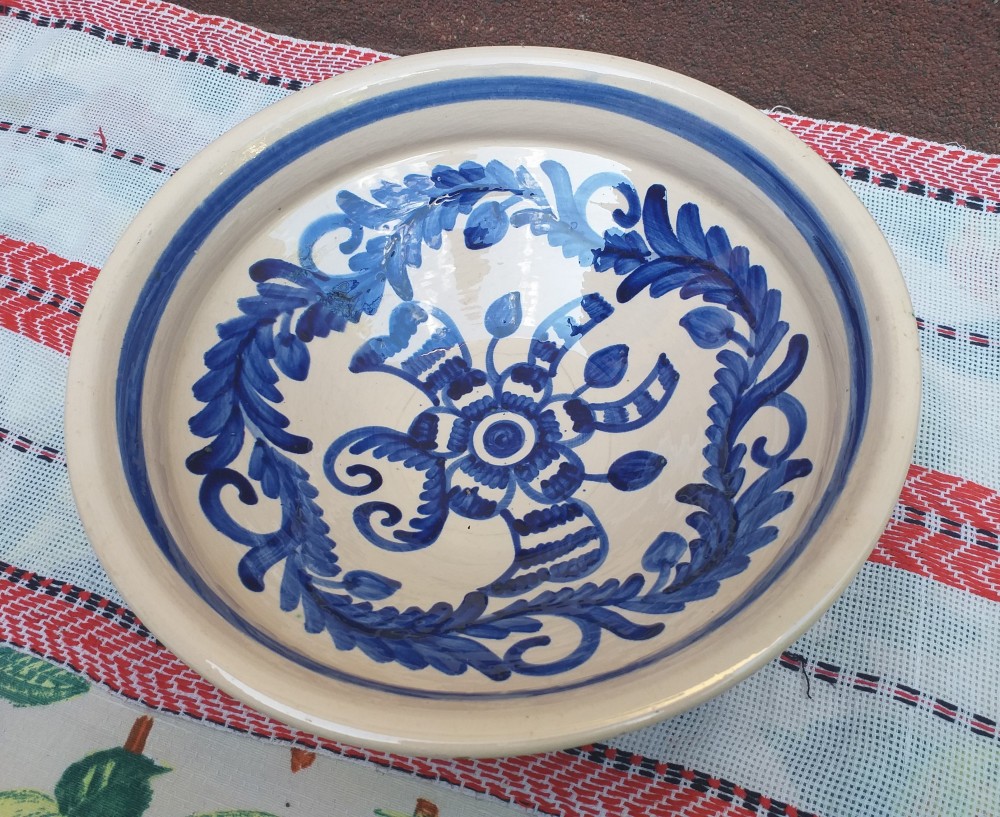 ceanac strachina farfurie vas lut ceramica veche artizanat traditional ...