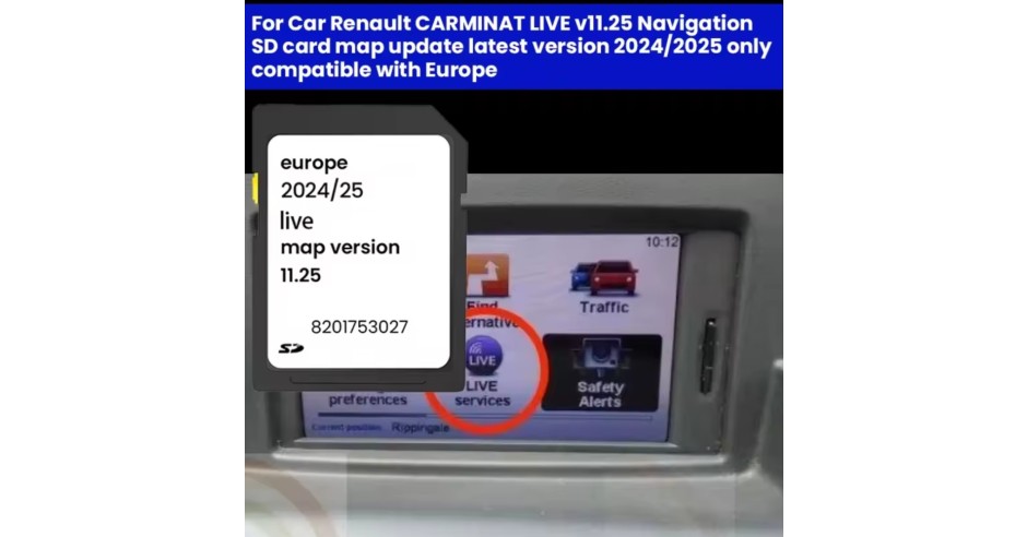RENAULT SD Card Renault Megane Laguna Clio Scenic Carminat Renault ...