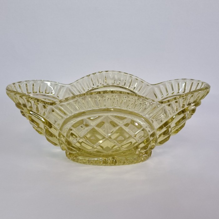 Vas, bol, fructiera sticla masiva romaneasca veche, vintage | Okazii.ro