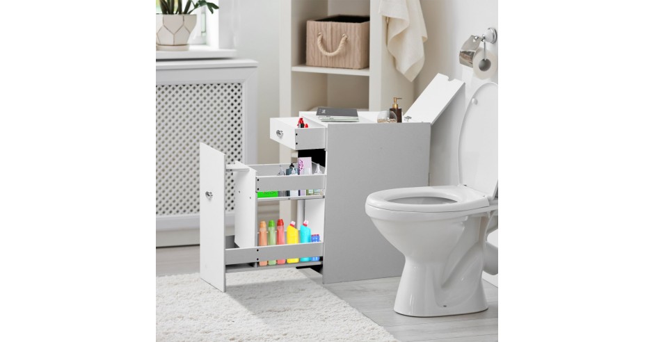 Homcom Mobila Coloana pentru Baie 17x48x58cm | arhiva Okazii.ro