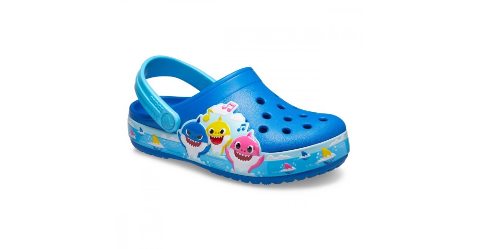 Sabo?i Copii Plaja Crocs Crocs Fun Lab Baby Shark Band Clog | arhiva ...