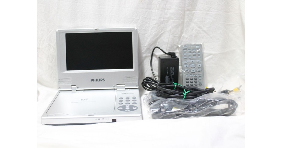 DVD CD player portabil Philips PET700 cu ecran LCD 7" acumulator ...