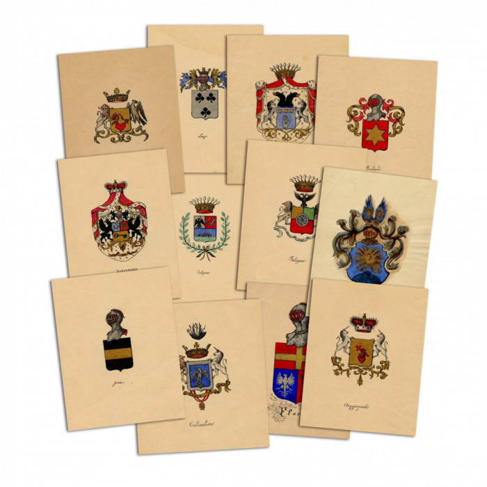 26 de blazoane ale unor vechi familii boierești | Okazii.ro