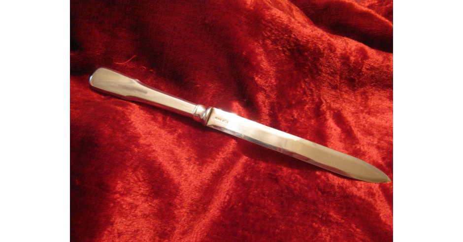 STILET / CUTIT CORESPONDENTA ARGINT MASIV 800 GRAVURA DELTA 84 - 47.50 ...