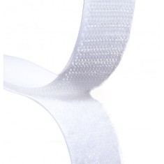 Banda Hook and Loop Arici cu Adeziv, 16 mm 25 metri-rola(Puf+Scai) ALB ...