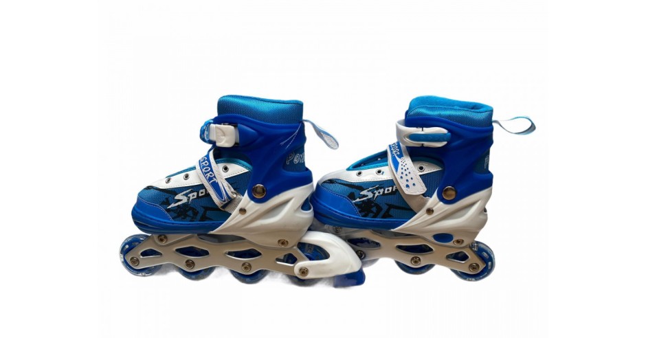 Role pentru copii, reglabile, patru roti, patru marimi, albastru ...